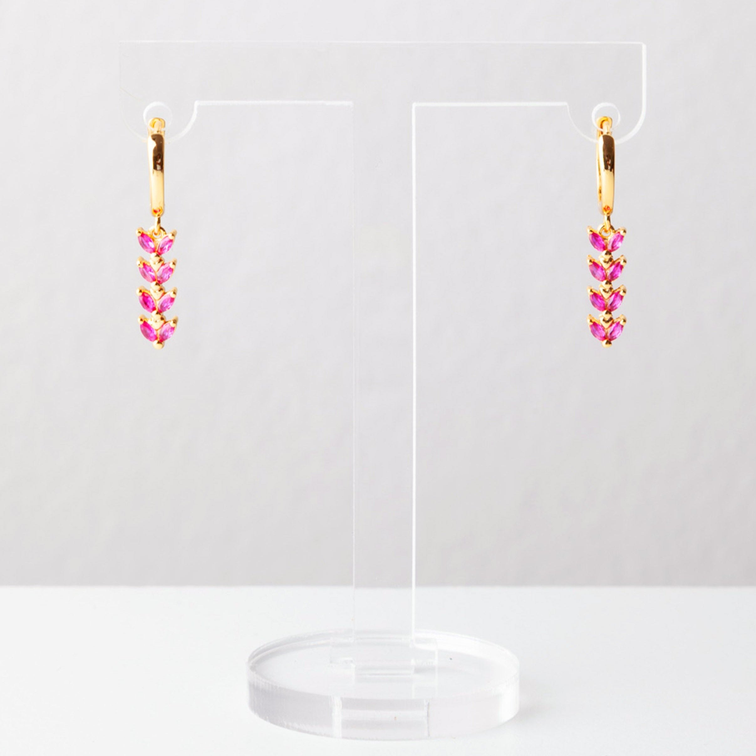 Hailey Drop Huggies in Hot Pink/Gold – Loja Watsons Bay